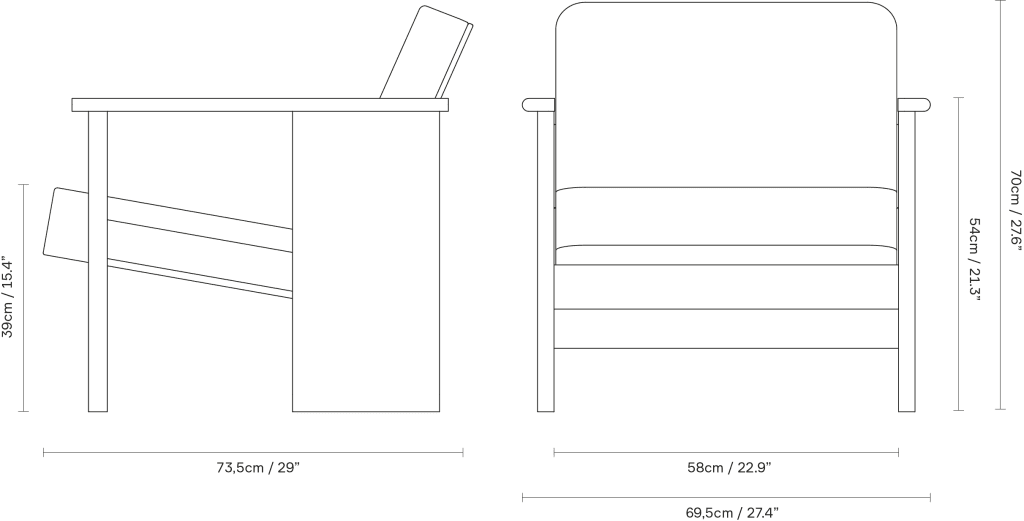 Block lounge stol| Samarbejde med Gabriel