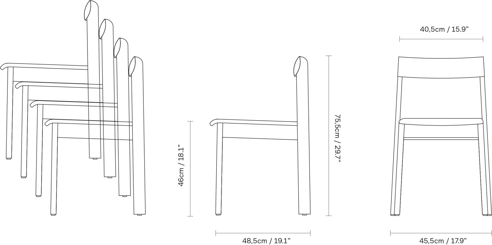 Danish Bespoke Chair - Blueprint Model
