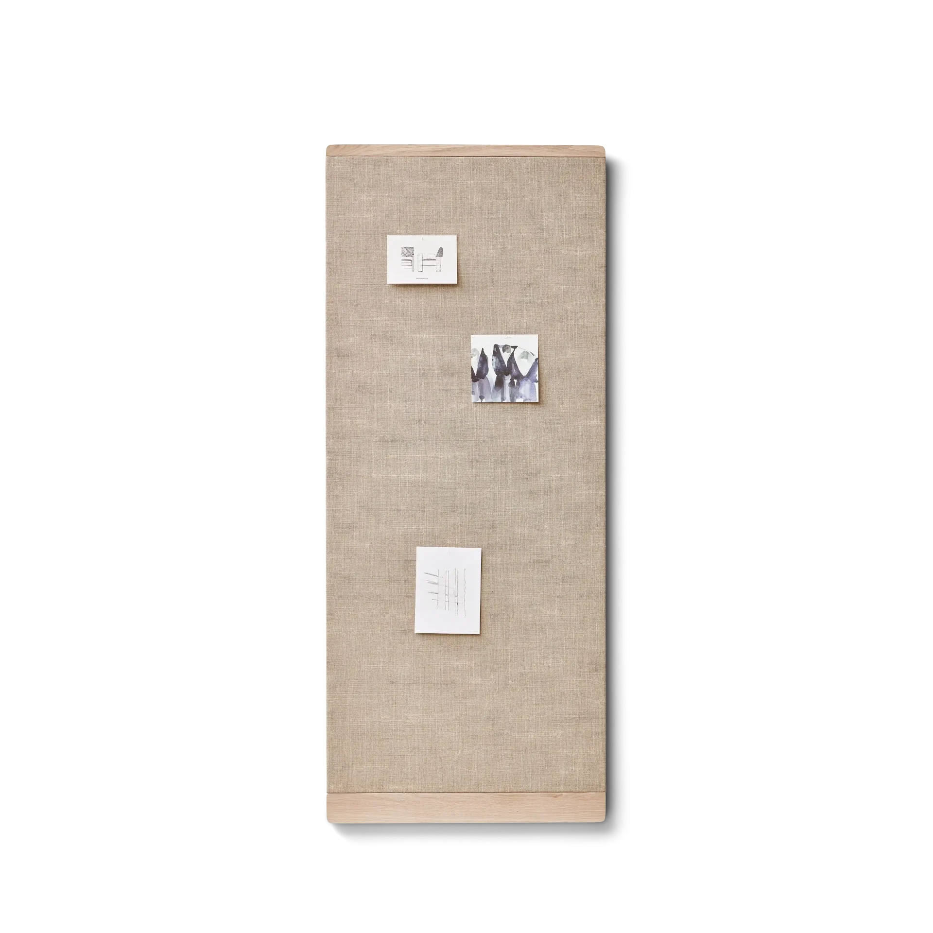 White Oak Pinboard Long: Contemporary Wooden Notice Board