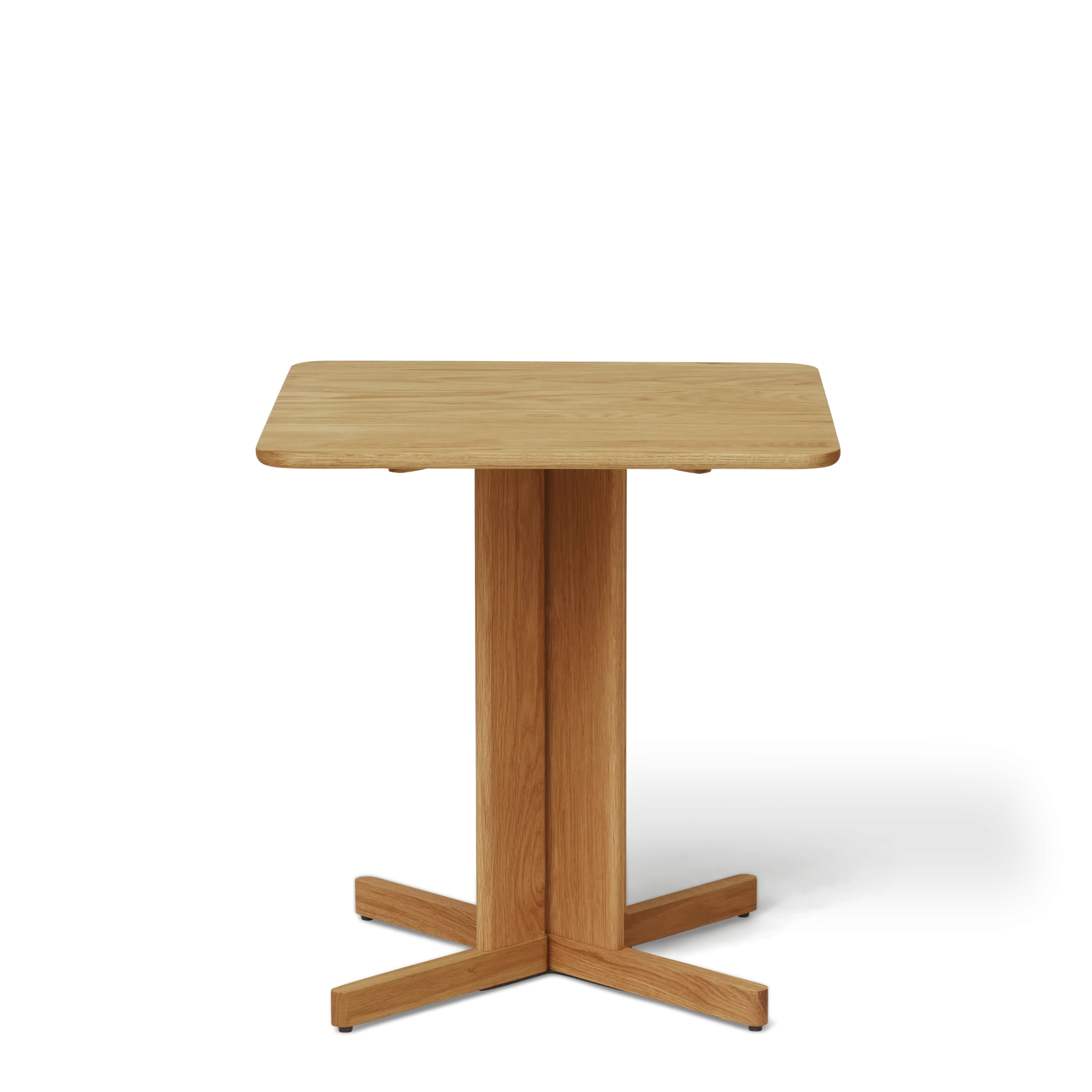 Oak Table with Unique Centered Leg Design